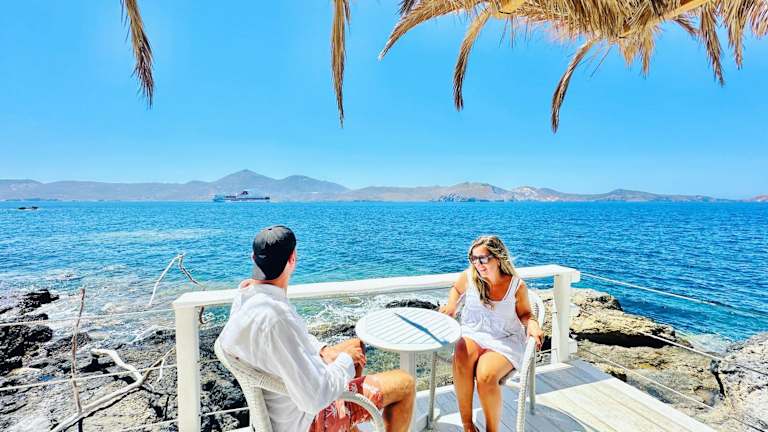 Milos Island-Cavo Paradiso TWIN SIDE SEA VIEW-STUNNING SUNSET VIEW ...