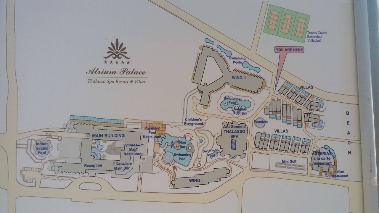 "Lageplan" Atrium Palace Thalasso Spa Resort & Villas (Kalathos ...
