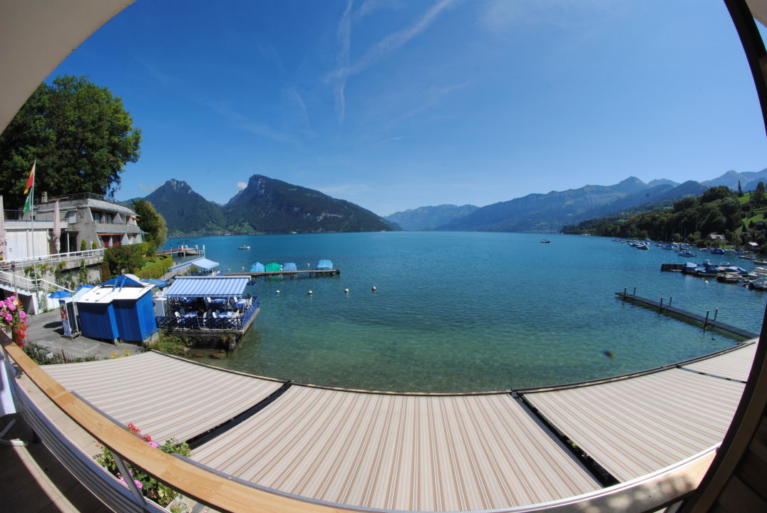"Ausblick auf den Thunersee" Strandhotel Seeblick (Faulensee ...