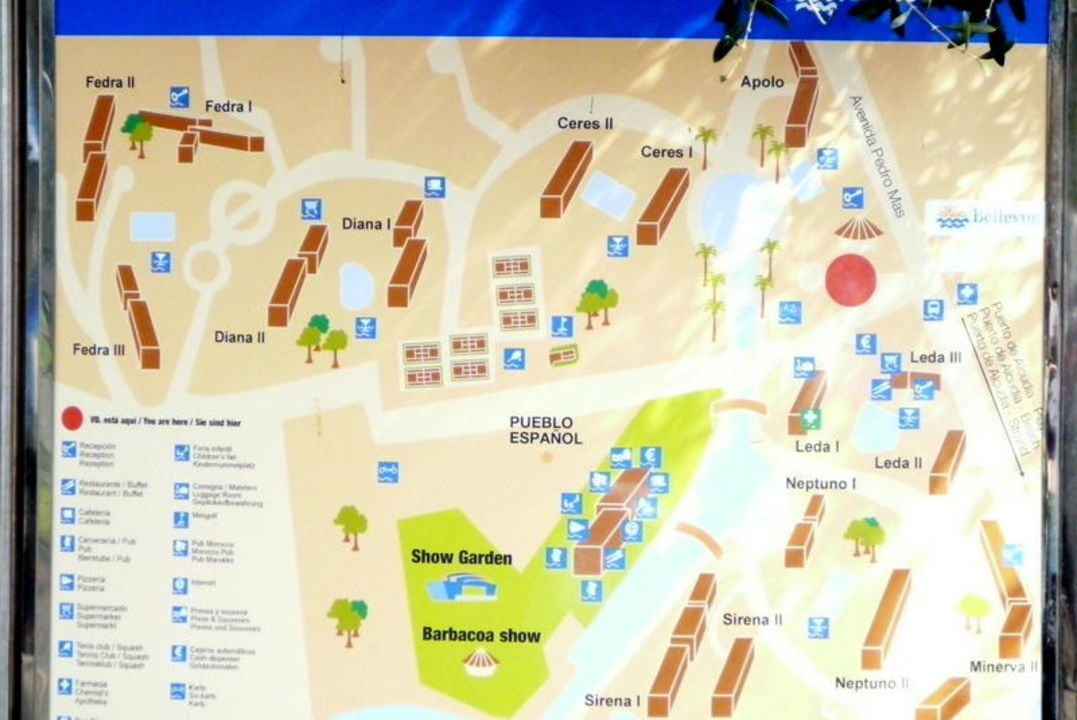 "Lageplan vom Hotel" BelleVue Club (Alcudia) • HolidayCheck (Mallorca ...