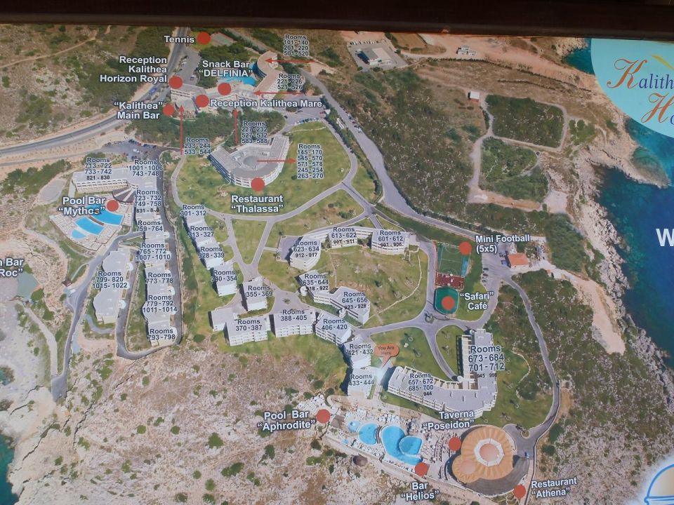 "Lageplan der Anlage" Hotel Kalithea Horizon Royal (Kallithea ...