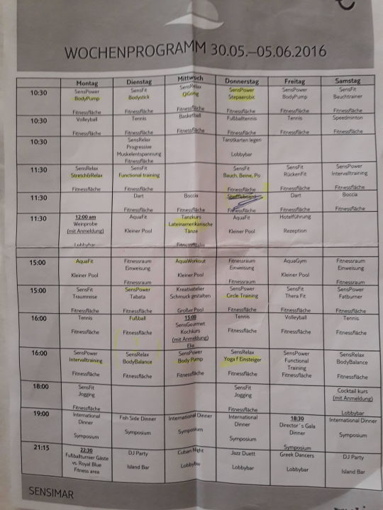 "Sport-Wochenplan " THE ROYAL BLUE Resort (Panormos) • HolidayCheck ...