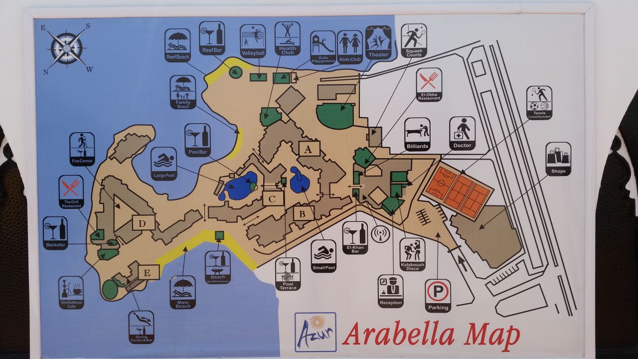 "Karte" Arabella Azur Resort (Hurghada) • HolidayCheck (Hurghada/Safaga ...