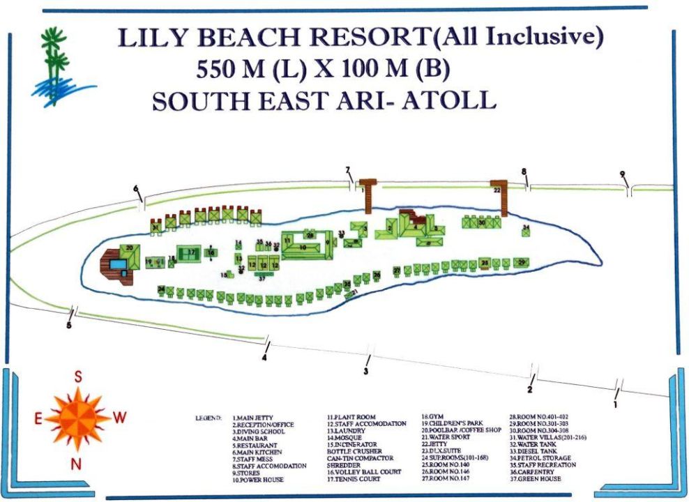 "Inselplan Lily Beach" Lily Beach Resort & Spa (Vilamendhoo ...