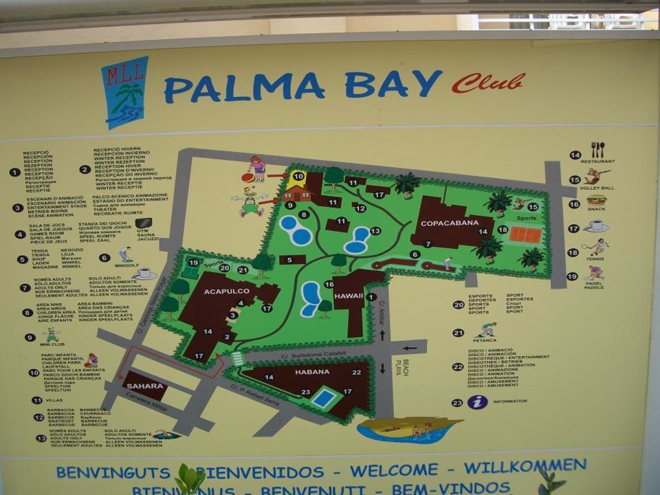"Lageplan" Palma Bay Club Resort (Platja de Palma / Playa de Palma ...