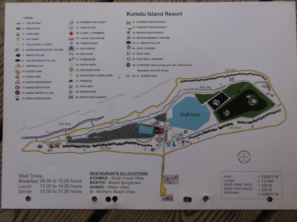 "Inselkarte Kuredu" Kuredu Island Resort & Spa (Hinnavaru ...