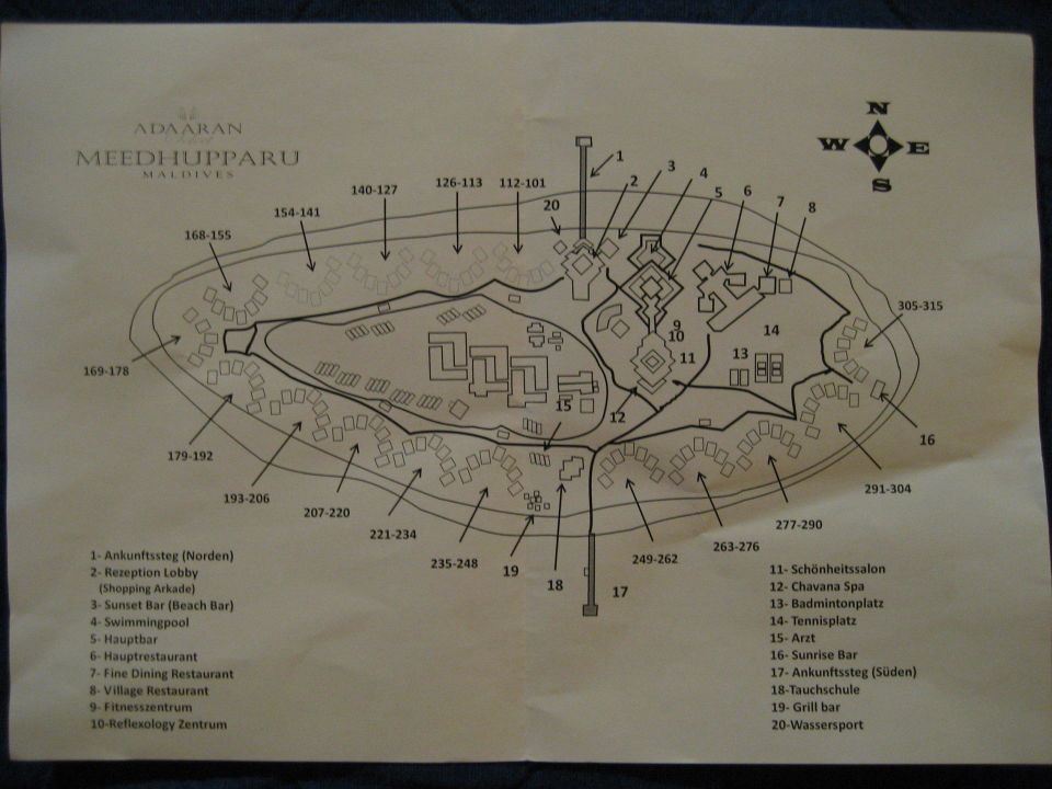 "Inselkarte" Adaaran Select Meedhupparu Island Resort (Ugoofaaru ...