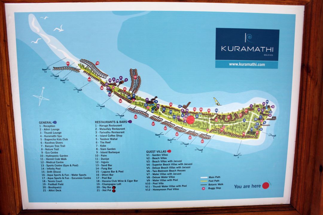 "Lageplan der Insel" Kuramathi Maldives (Rasdhoo) • HolidayCheck (Alif ...