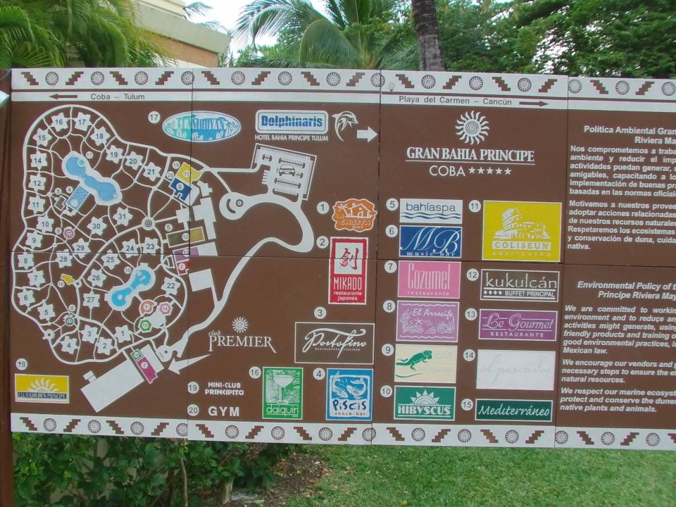 "Der Lageplan vom Hotel Coba" Bahia Principe Grand Coba (Akumal/Riviera ...