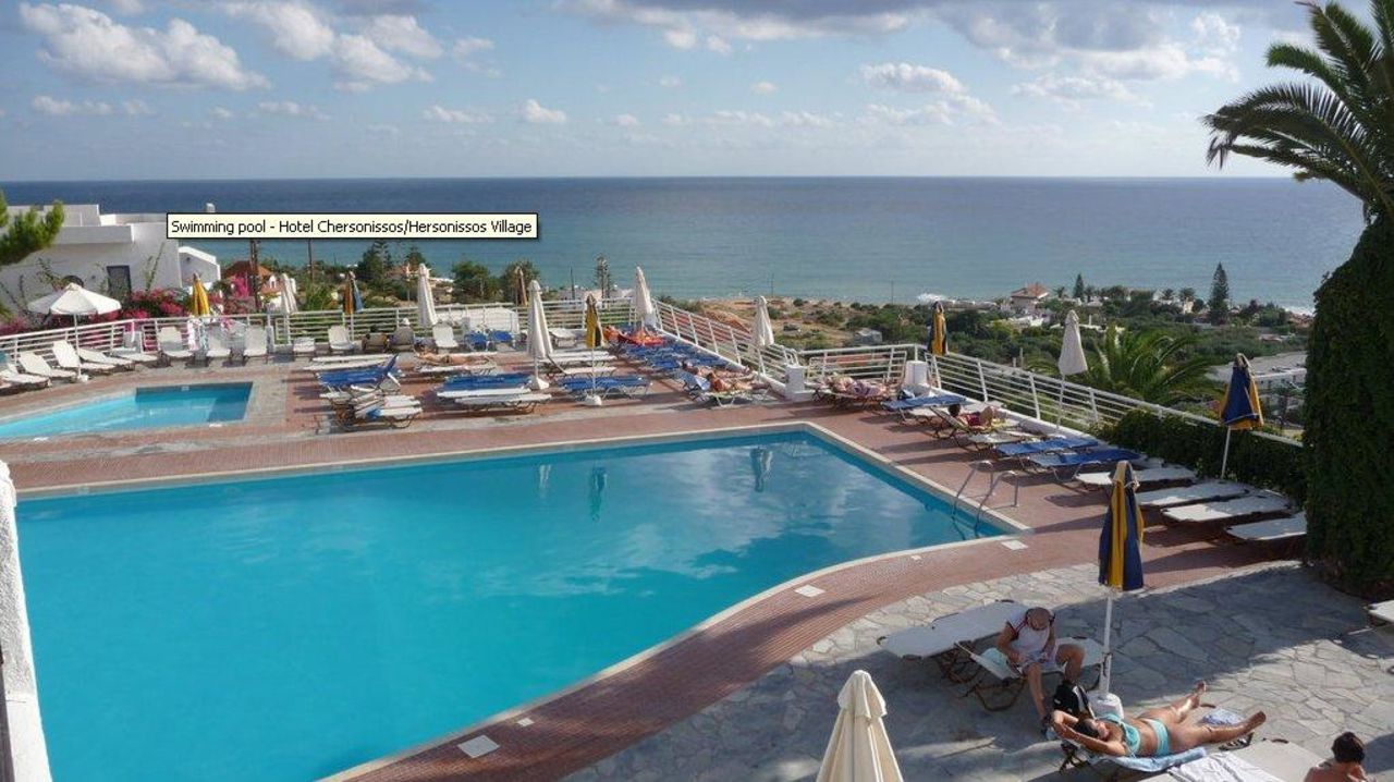 "Main Pool Area" Hersonissos Village Hotel & Bungalows (Anissaras ...