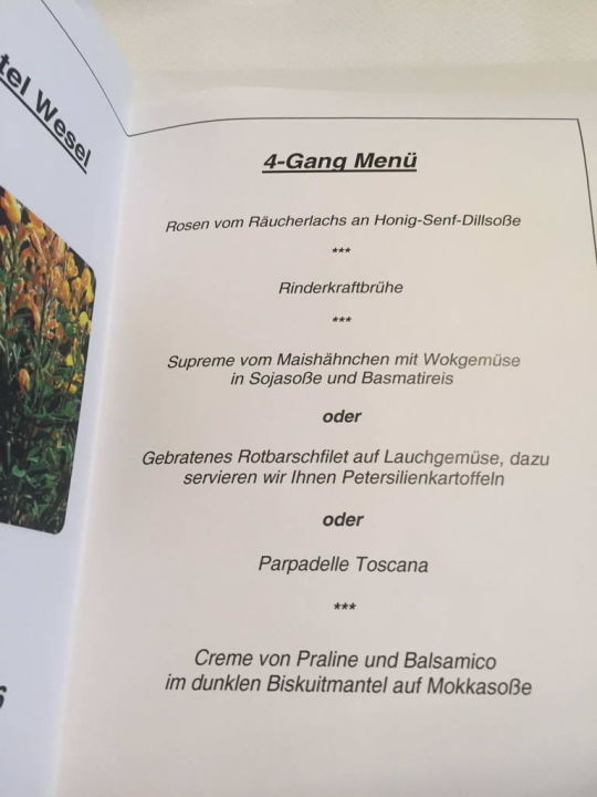 "4-Gänge-Menü" Welcome Hotel Wesel (Wesel) • HolidayCheck (Nordrhein ...