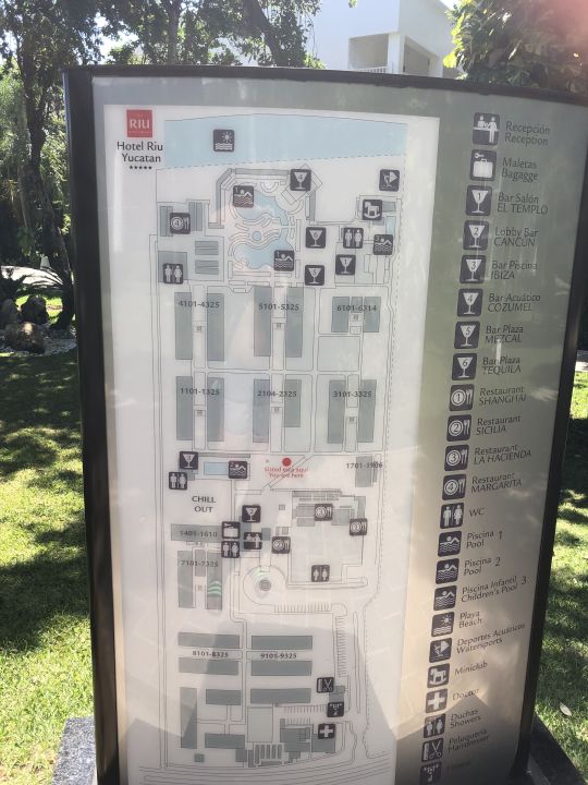 "Lageplan des RIU Yucatan" Hotel Riu Yucatan (Playa del Carmen ...