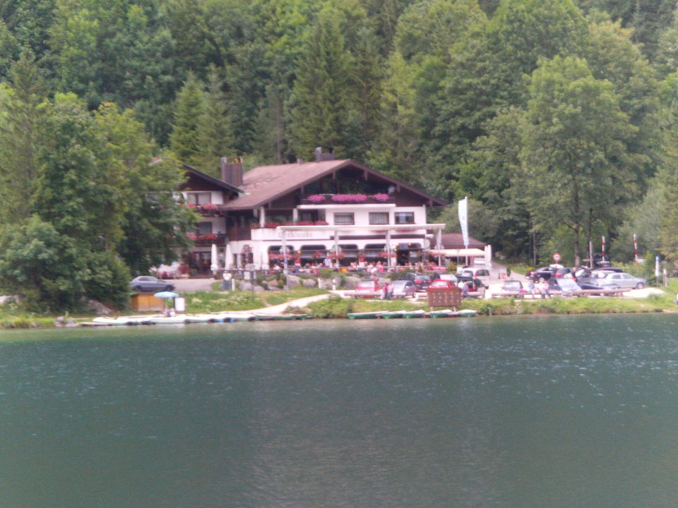 "Auf dem Hintersee, Blick zur Seeklause" Gasthaus Pension Seeklause ...