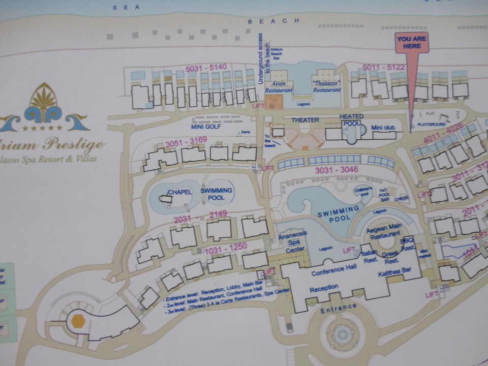 "Plan ośrodka" Atrium Prestige Thalasso Spa Resort & Villas (Lachania ...