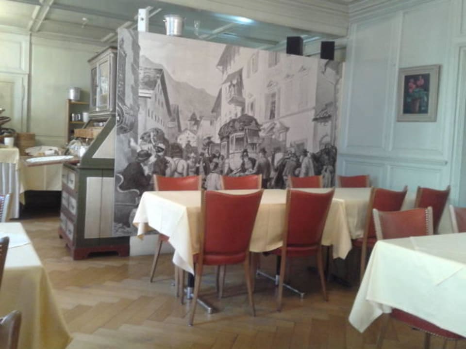 "Historisches Wandgemälde ..." Hotel Piz Ela (Bergün/Bravuogn ...