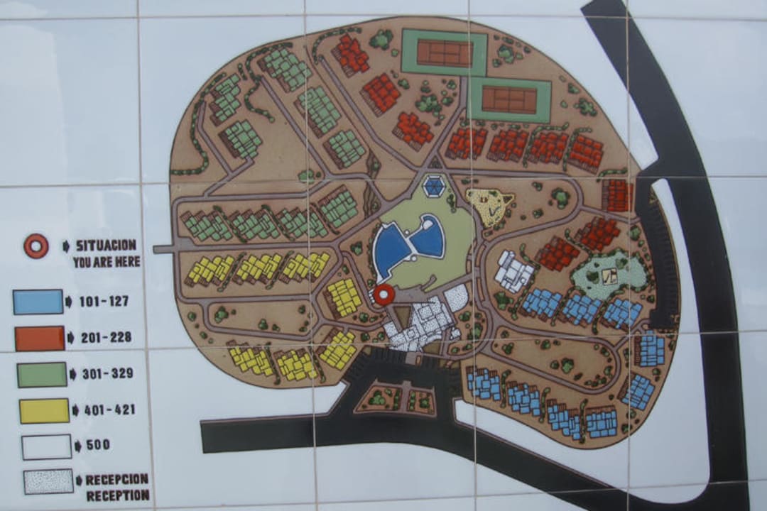 "Die Karte (Lageplan) der ..." Sandos Atlantic Gardens Bungalows +16 ...