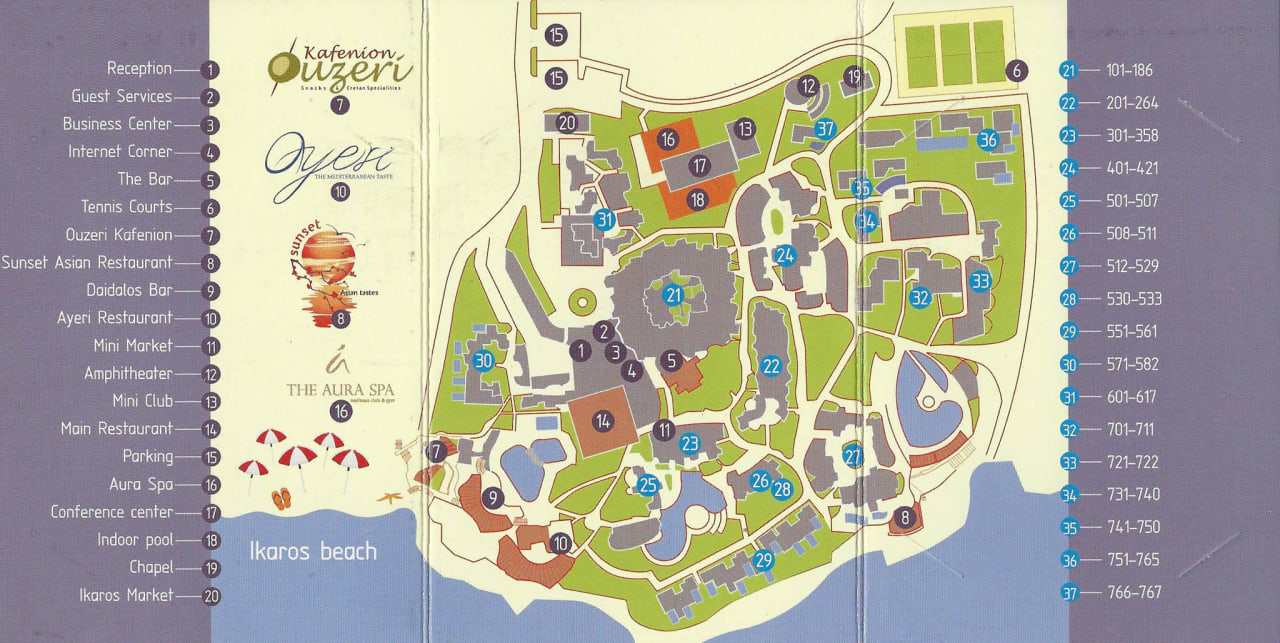 "Offizielle "Resort Map"" Ikaros Beach Luxury Resort & Spa (Malia ...