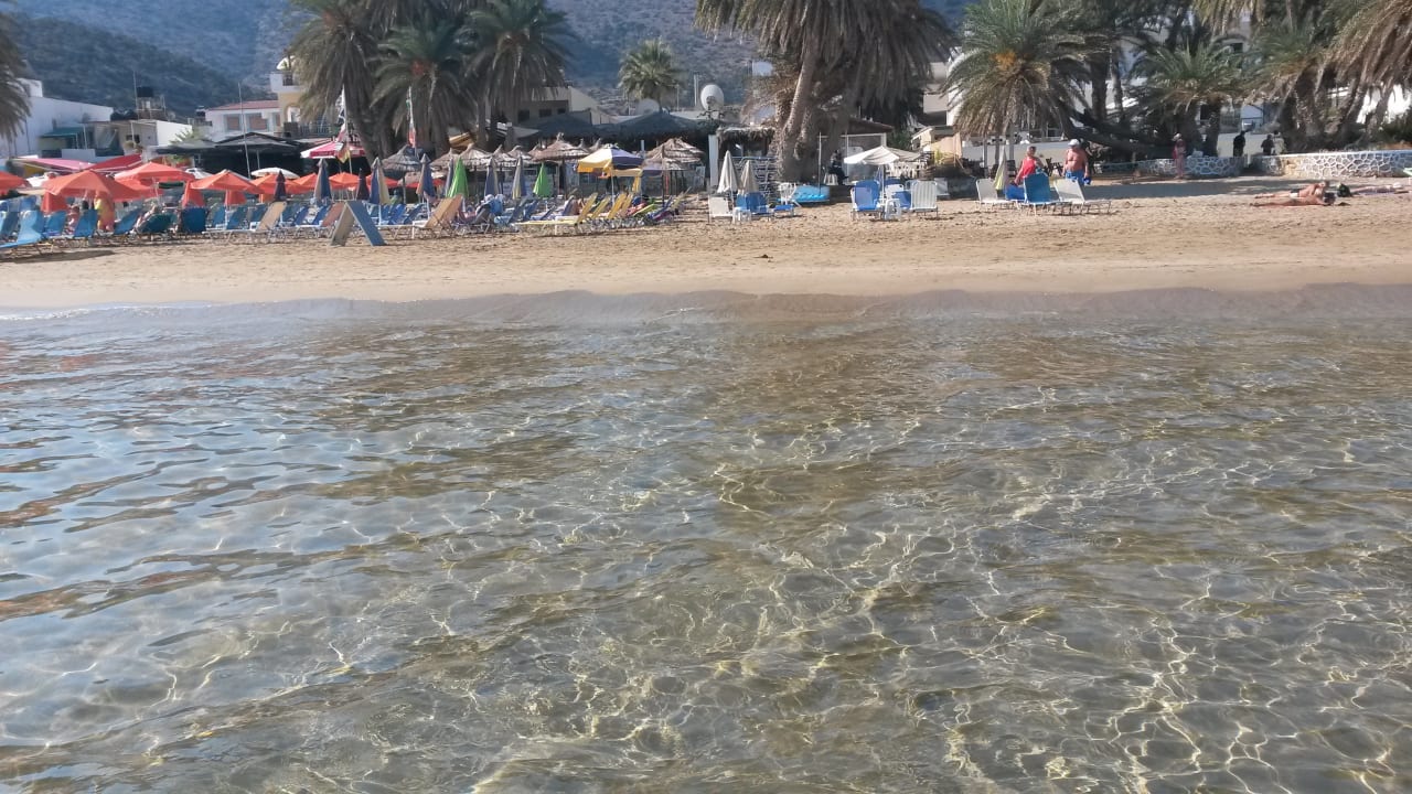 "Strandansicht vom Wasser ..." Zephyros Beach Boutique Hotel (Stalis ...