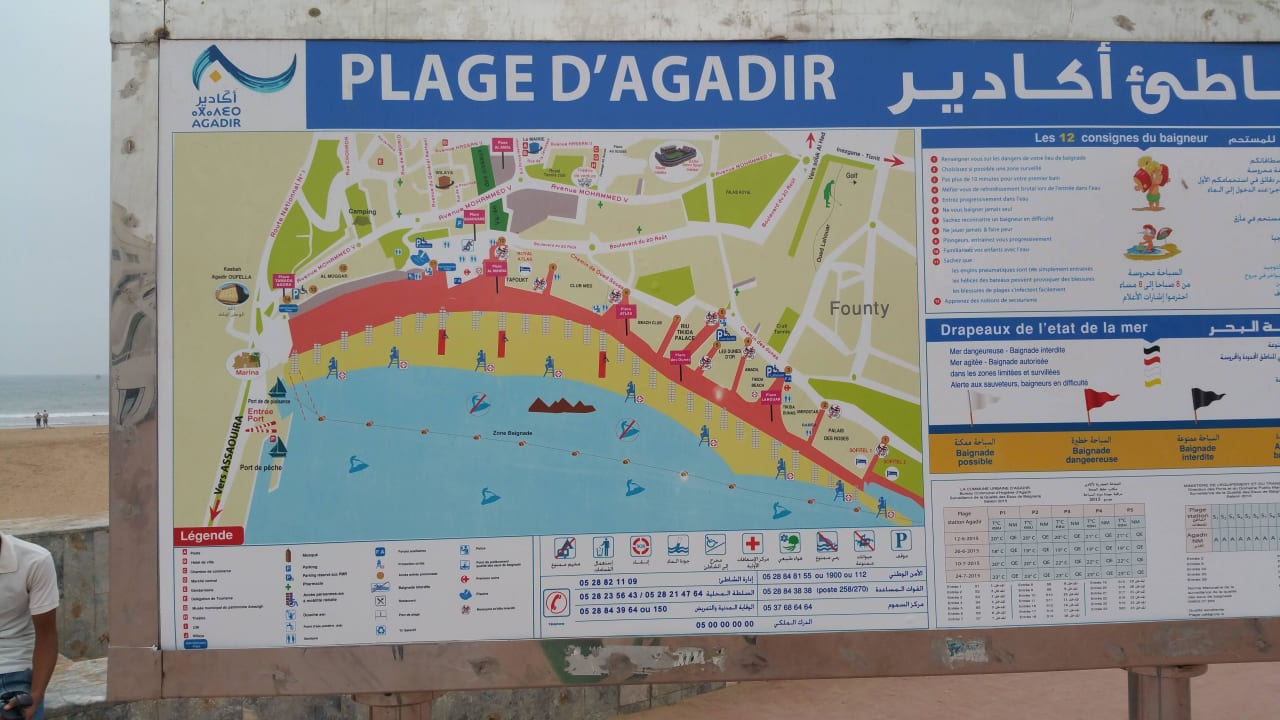 "Übersicht der Hotels am Agadir-Strand" Iberostar Founty Beach (Agadir ...
