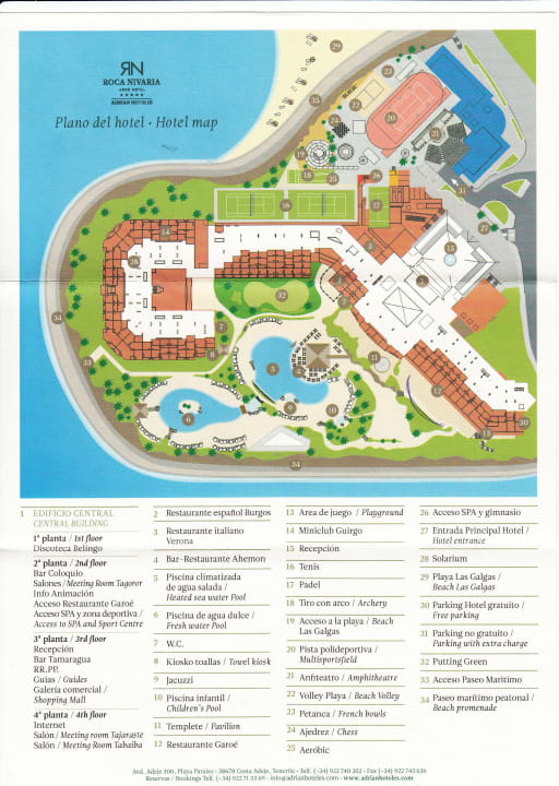 "Lageplan Roca Nivaria" Adrián Hoteles Roca Nivaria (Costa Adeje ...