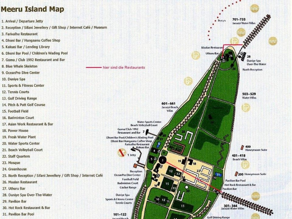 "Die ist ein Inselplan, au..." Meeru Maldives Resort Island (Dhifushi ...