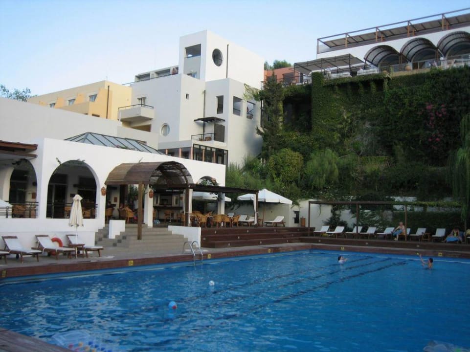 "Blick von oben auf die un..." Lindos Mare, Seaside Hotel (Lindos ...