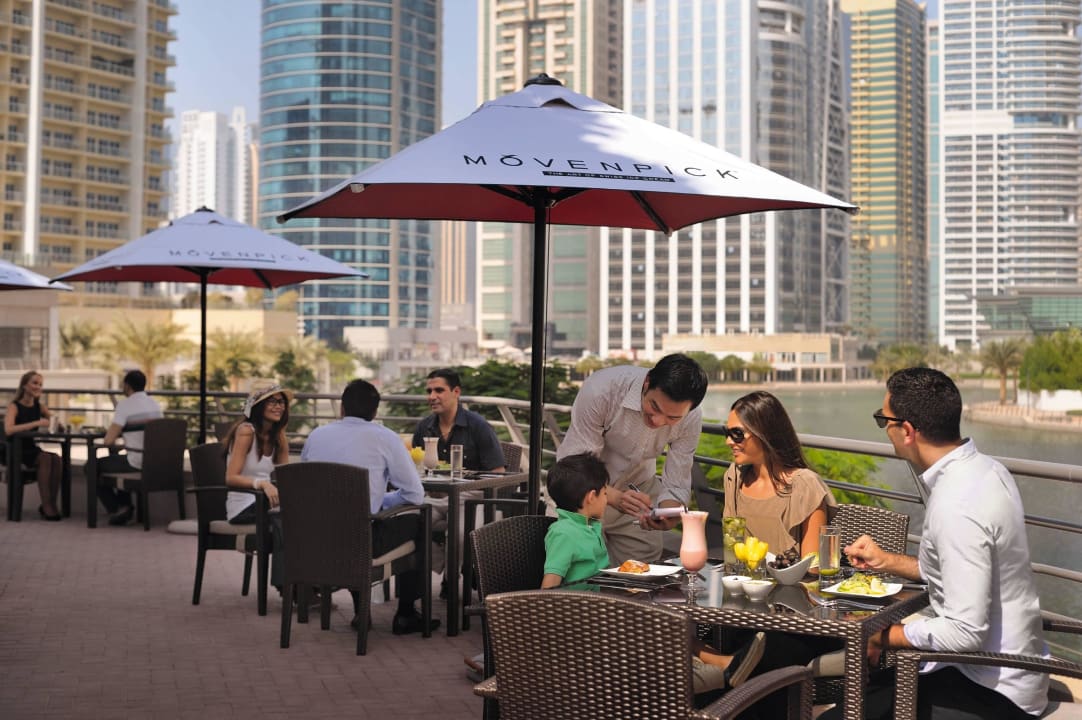 "Terrace at nosh restauran..." Mövenpick Hotel Jumeirah Lakes Towers ...