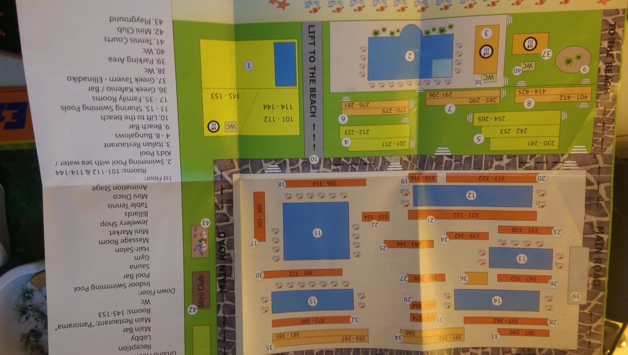  Plan Von Der Hotelanlage Mitsis Summer Palace Beach Hotel Kardamena